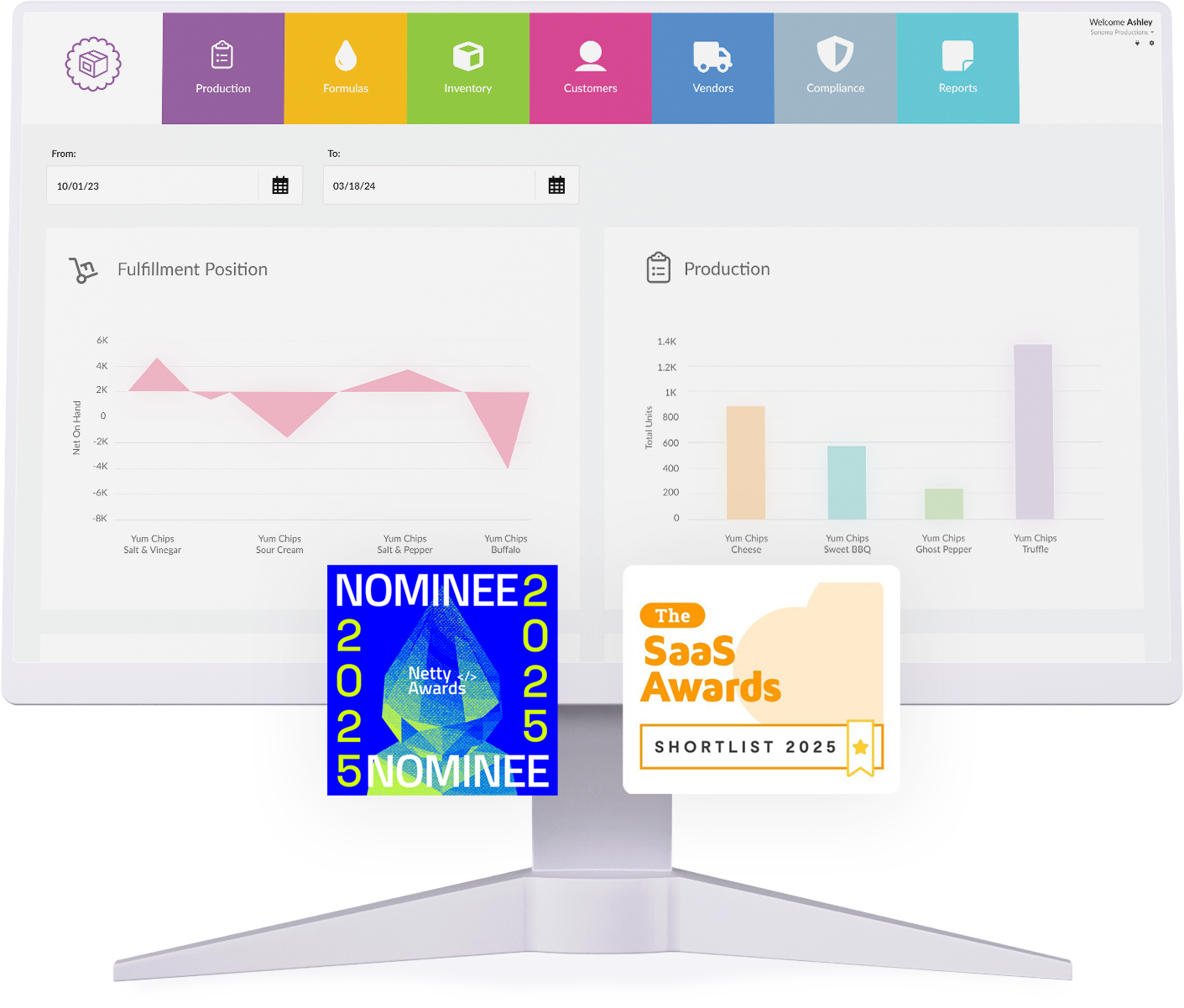 Wherefour Food & Beverage Manufacturing Software